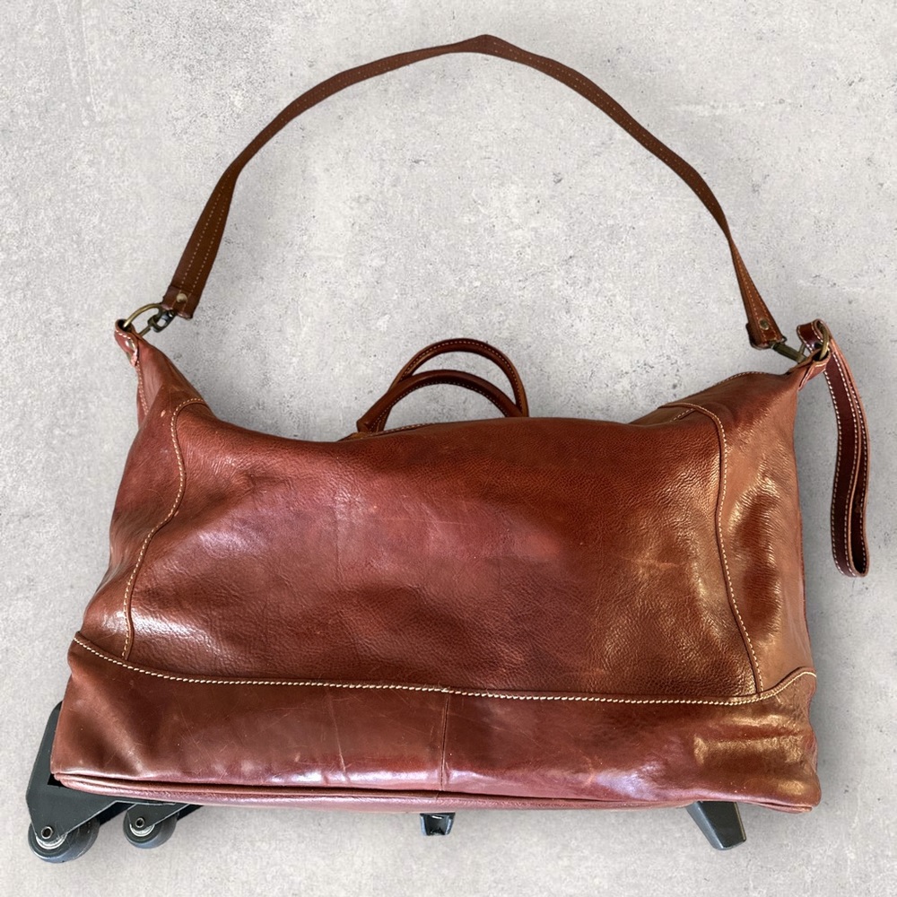 Leather House Vintage Vecchio Brown Italian Leather V… - Gem